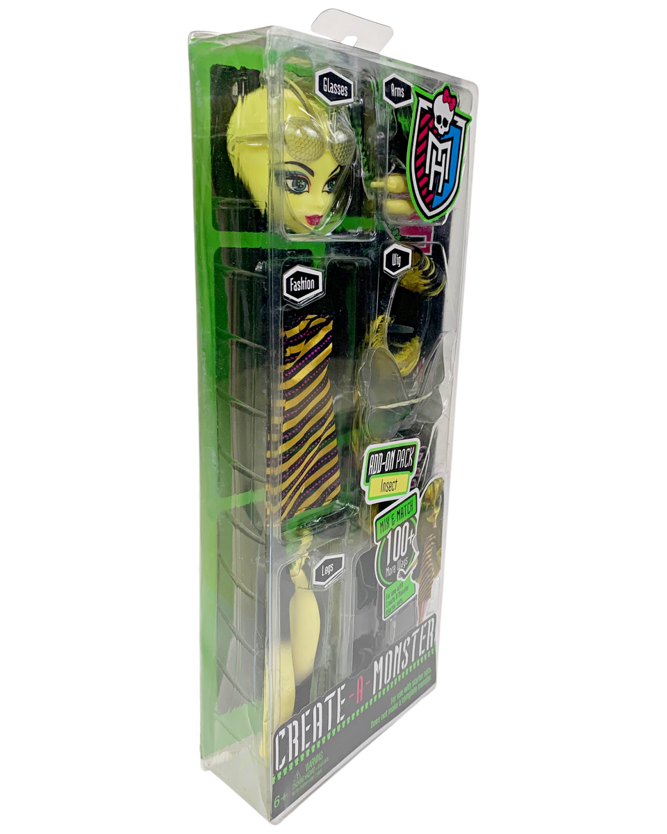 Monster High Create-A-Monster Bee Insect Doll Parts Add On Pack (W9175 ...